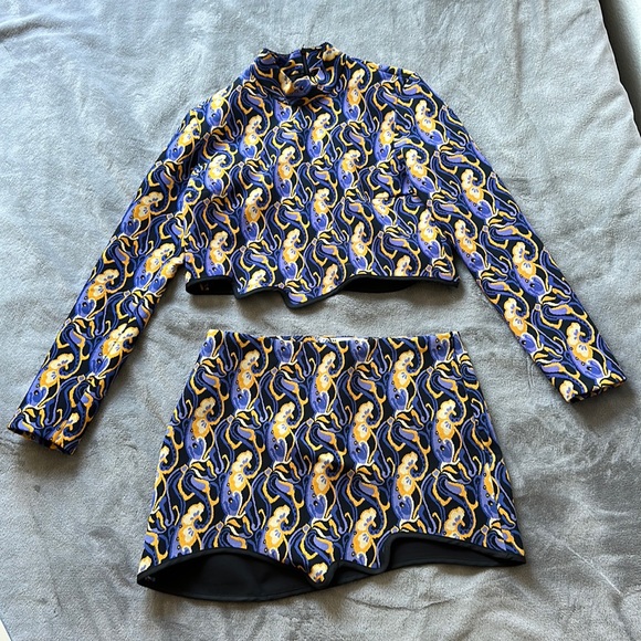 Skirts | Cute Matching Long Sleeve Top And Short Skirt Set | Poshmark